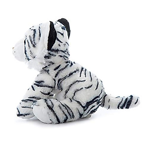 The Petting Zoo Tiger Stuffed Animal, Gifts for Kids, Wild Onez Zoo Animals, White Tiger Plush Toy 9 inches