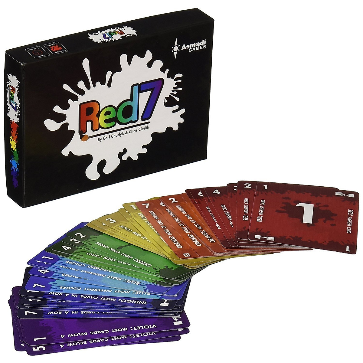 Asmadi Games ASI-0050 Red7 Card Game , Black