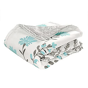 Lush Decor Aprile Throw Blanket, 50" x 60", Blue & Gray