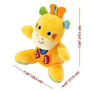 KiddoLab Giraffe Stuffed Animal - Musical Stuffed Giraffe with 3 Light-Up Buttons, 4 Children's Nursery Songs & Sound Effects - Soft Giraffe Plush Toy for Babies & Toddlers