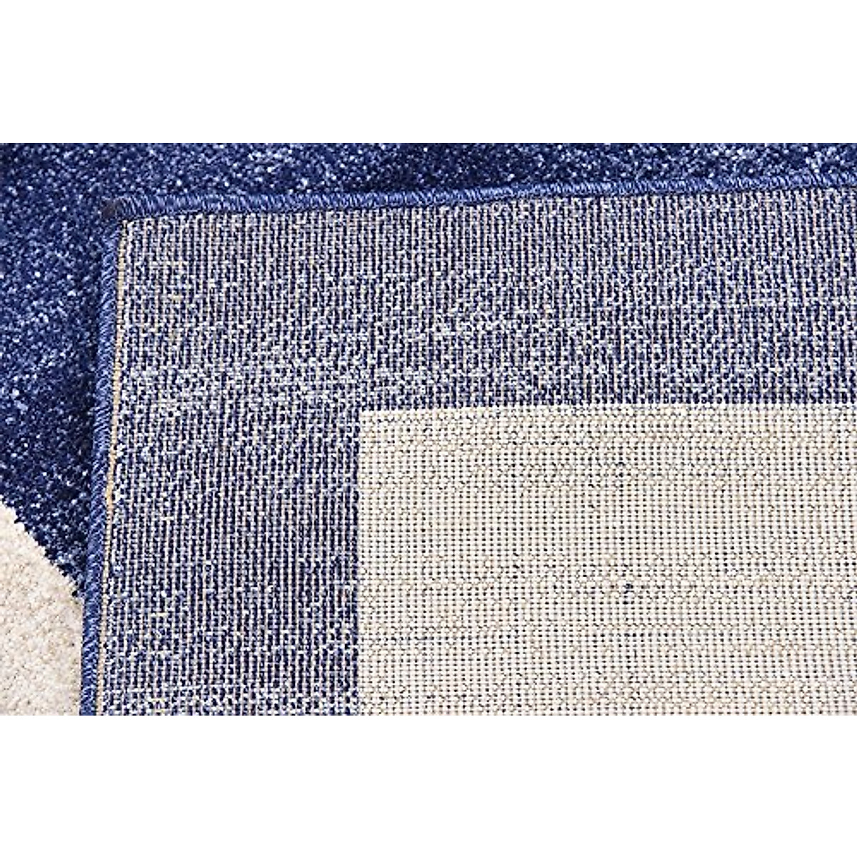Unique Loom Del Mar Collection Area Rug - Maria (7' 1" x 10' Rectangle, Navy Blue/ Ivory)