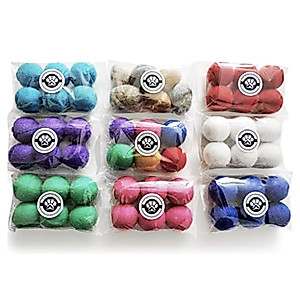 Earthtone Solutions Wool Cat Toys - Felt Cat Toy Balls for Small Pets Fetch and Play - Eco Friendly Quiet Wool Ball Cat Toy for Cats and Kittens - Choose Your Colors