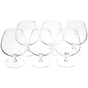 Luigi Bormioli Vinoteque 15.75 oz Cognac/Brandy Glasses, Set of 6, Clear