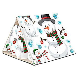 enheng Small Pet Hideout Cute Christmas Snowman on White Background Hamster House Guinea Pig Playhouse for Dwarf Rabbits Hedgehogs Chinchillas