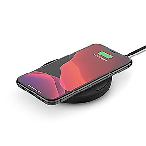 Belkin Quick Charge Wireless Charging Pad - 15W Qi-Certified for iPhone, Samsung Galaxy, Apple Airpods Pro & More - Charge While Listening to Music, Streaming Videos, & Video Calls - Black