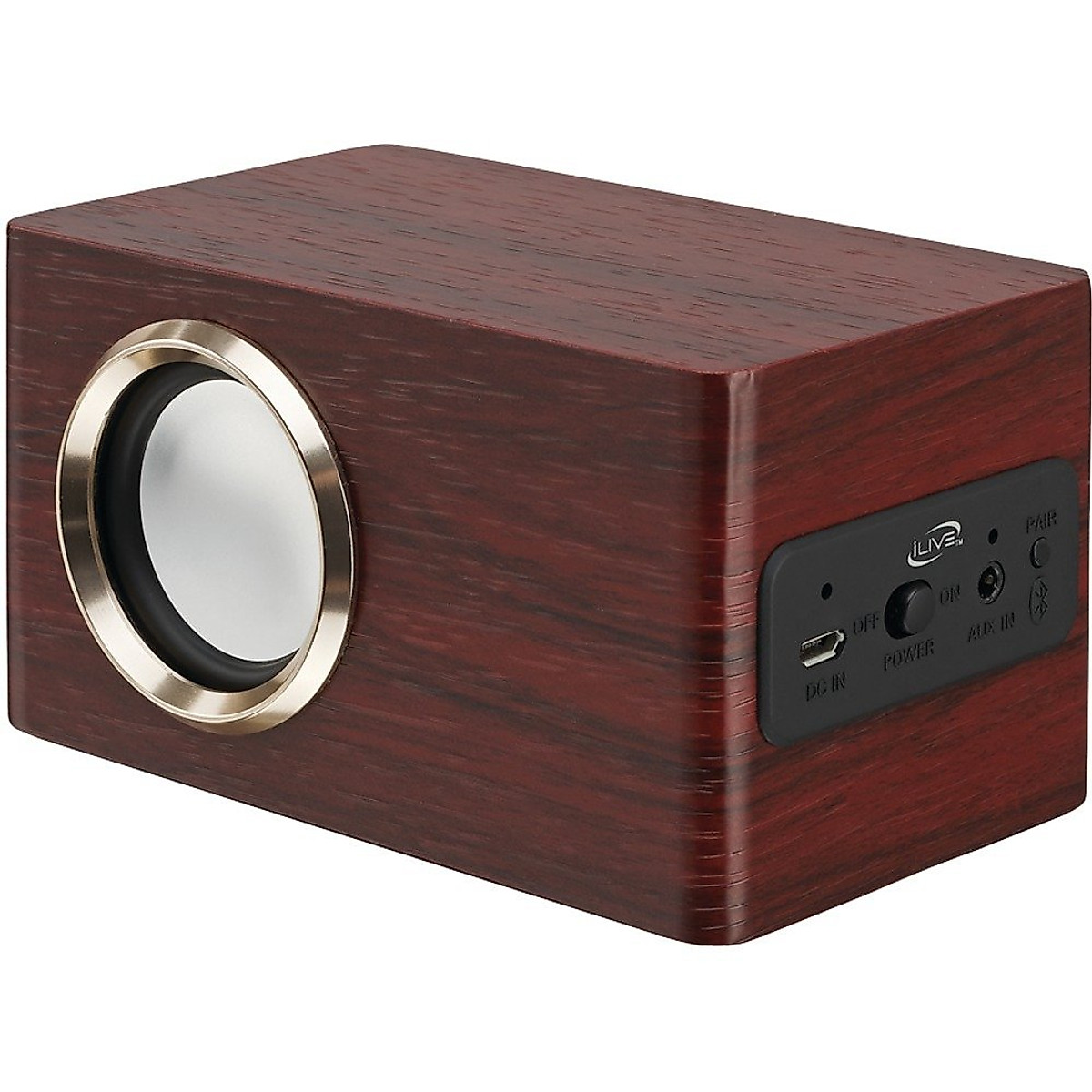 iLive iSB135RW Portable Wooden Bluetooth Speaker