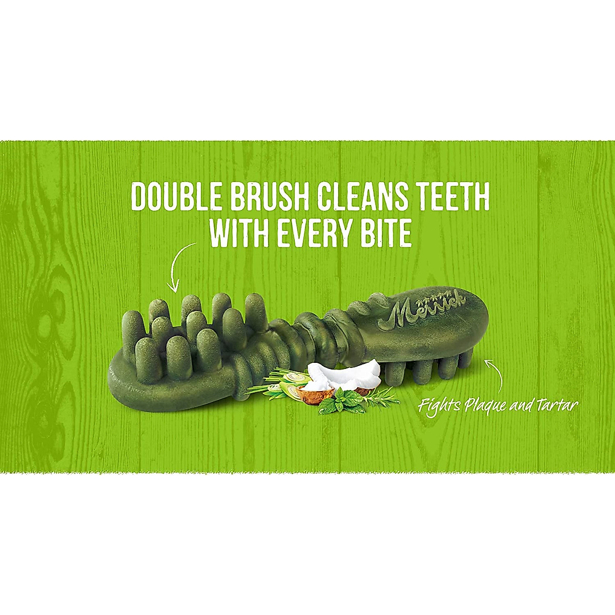 Aurora Pet Bundle (2) Merrick Fresh Kisses Double-Brush Coconut + Botanical Oils Infused X-Small Dental Dog Treats with AuroraPet Wipes