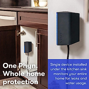 Phyn Smart Water Assistant: DIY-Installed Smart Home Water Usage Monitor & Leak Detector (Compatible with Alexa)