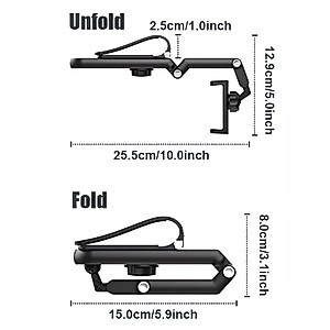 Rotatable and Retractable Car Phone Holder - 2024 New 1080° Multifunction Sun Visor Universal 360 Rotating Cell Phone Holder Mobile Mount for Vehicle Rear View Mirror (A1)