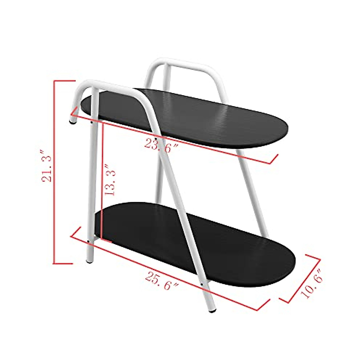 fusehome 2-Tier Tea Side Table, Plant Stand Small End Table Accent Table Living Room Bedroom Balcony Office, Modern Side Table with Storage for Living Room Balcony