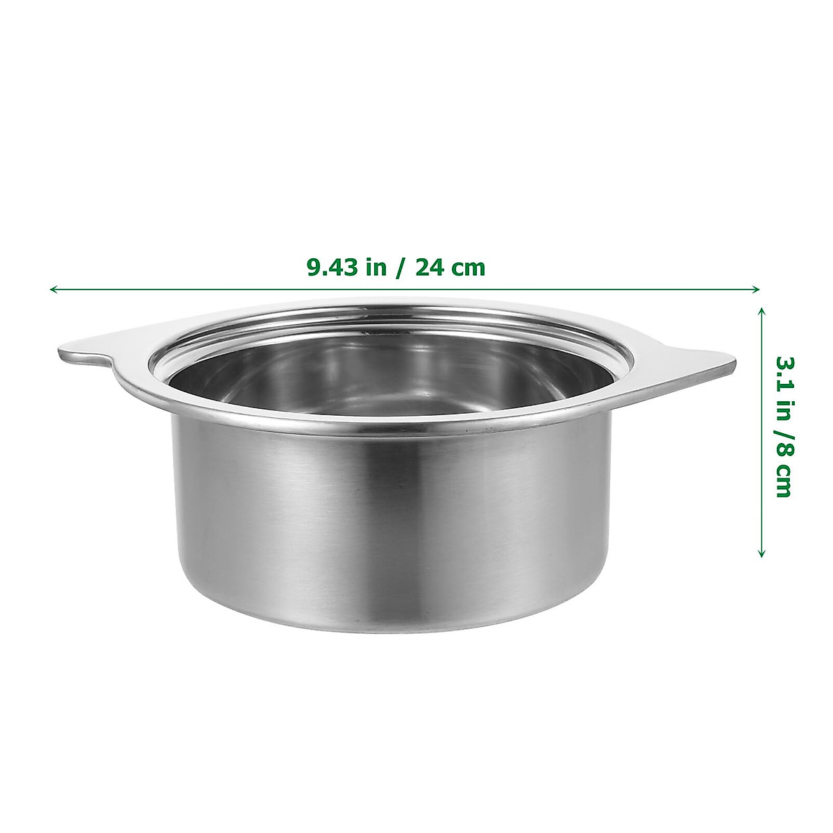 HEMOTON Shabu Hot Pot Stainless Steel Chinese Induction Shabu Pot Soup Bowls Stock Pot for Induction Cooktop Gas Stove (Silver) 24X19X8CM