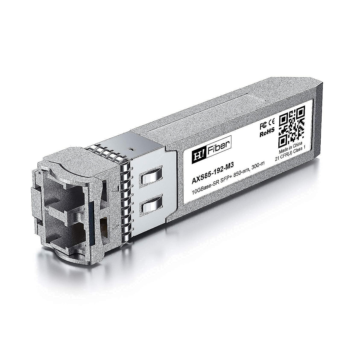 2 Pack 10G SFP+ SR Transceivers with 1m OM3 LC to LC Fiber Patch Cable, SFP+ to LC Multimode Module Compatible for Cisco SFP-10G-SR