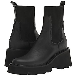 Dolce Vita Women's Hoven Fashion Boot, Black Leather H2O, 8.5