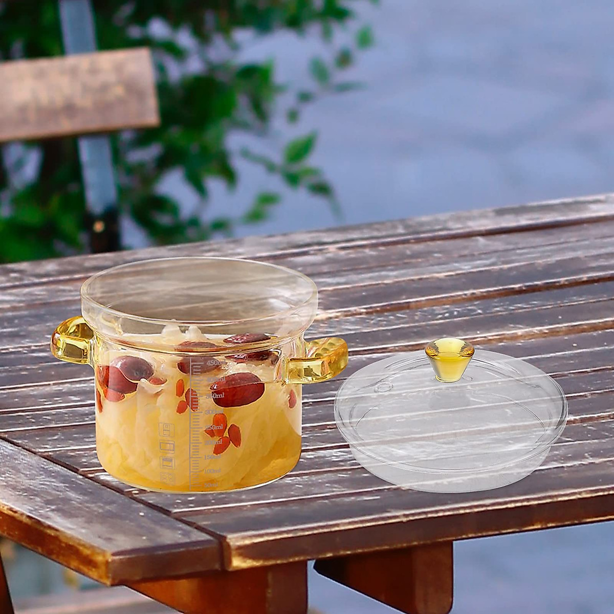 CALLARON Pots for Cooking with Lids Saucepan with Cover Simmer Pot Milk Pot -resistant Stovetop Pot And Pan with Lid for Soup Milk Baby Food 450ml