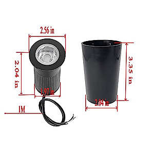 RNEHON 10W In-Ground Well Light,Voltage 12-24V, In-Ground Lighting, Low Voltage Landscape Pathway Lights, IP67 Waterproof, Aluminum, 3000K Outdoor Lighting for Yard,Lawn,Garden,Patio,Pack of 6