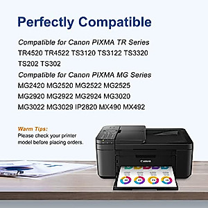 245XL 246XL Ink Cartridges Combo Pack Replacement for Canon PG-245XL CL-246XL for Printer Ink Canon 245 XL 246 XL for Pixma TR4520 MX492 MG2522 MG2500 MX490 TS3122 TS202 TS3322 Printer