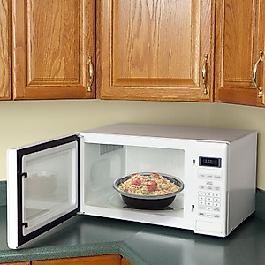 Suwimut 60 Pack Meal Prep Containers for Food Storage, 24 oz Disposable Black Round Plastic Food Containers Lunch Boxes Bowls with Lids, BPA Free Food Grade, Freezer and Microwave Safe