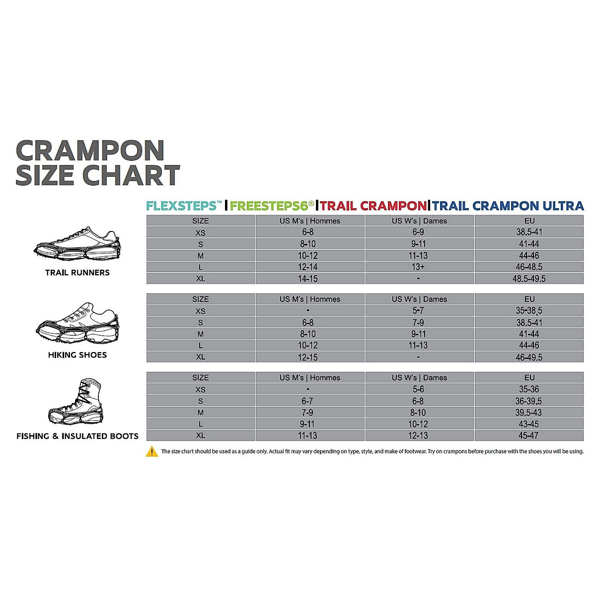 Hillsound Trail Crampon Ultra I Ice Cleat Traction System for Hiking & Trail Running, Large