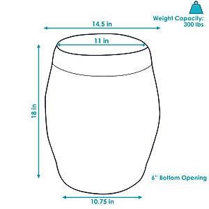Sunnydaze Knotted Quatrefoil Ceramic Garden Stool Side Table - Indoor or Outdoor - 18-Inch H - White Glazed Finish
