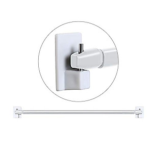 LIHAO 20 PCS Self-Adhesive Plastic Hooks for Curtain Rods