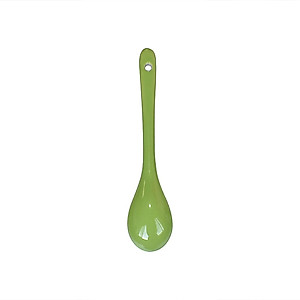 Xmomx 6 pcs Porcelain Egg Spoons Tea Spoon Ceramic Spoons 4.7 inch Coffee Dessert Yogurt Tea Milky Green