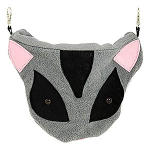 Sugar Glider Face Nest Pouch - Hammocks and Bedding for Sugar Glider, Squirrel, Marmoset, Hamster, Rodent, Rat, Reptile, Small Pets