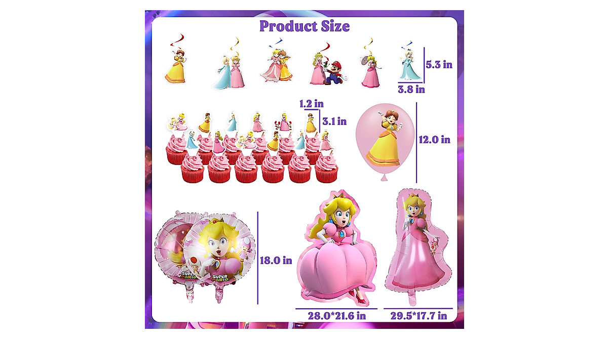 Princess Peach Birthday Party Supplies - Fun & Quality