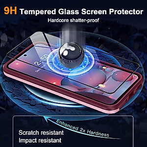 Oneagle for Samsung Galaxy A54 5G Case,[4 in 1] Galaxy A54 5G Case with [2Pcs Tempered Glass Screen Protectors][360°Rotatable Kickstand] 10FT Military Shockproof Rugged Samsung A54 5G Phone Case 6.4"