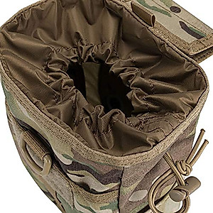 EXCELLENT ELITE SPANKER Molle Dump Pouch Drawstring Magazine Utility Pouch Folding Dump Pouch Waist Bag(Multicam)