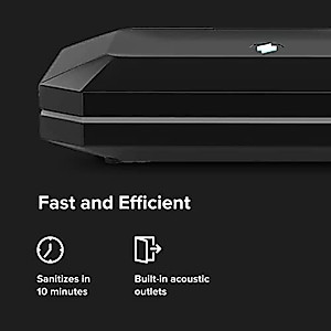 PhoneSoap Basic Cell Phone UV Light Sanitizer Box | Patented and Clinically Proven 360 Degree UV Light Sanitizer | Disinfects More Than Just Phones | Black