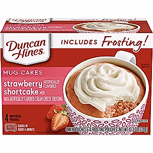 Duncan Hines Mug Cakes Strawberry Shortcake Flavored Mix with Cream Cheese Frosting, 13.3 oz