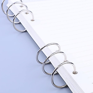 AKONEGE 0.75 Inch Loose Leaf Binder Rings, Small Office Book Rings, Nickel Plated Steel Binder Rings, Keychain Key Rings, Metal Book Rings, Silver, for School, Home, Office (50-Pack)