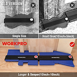 WORKPRO Connectable Contour Gauge (10+10 Inch), Profile Duplicator with Lock, Precisely Copy Irregular Shape, Gift for Father, Husband, Outline Marking Tool for Woodworking Floor, Carpet, Tile Laying