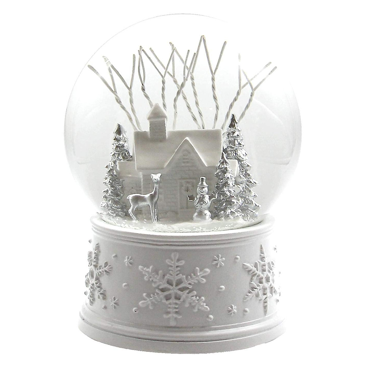 100MM White Christmas Snow Globe from The San Francisco Music Box Company