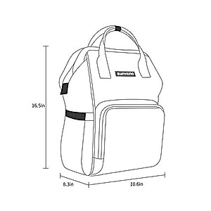 SUNVENO Baby Diaper Backpack Large Capacity Travel Nappy Bag for Mom Dad, Blue