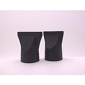 2PCS(Not Universal) Black Plastic Salon Hair Dryer Nozzle Replacement Narrow Concentrator Replacement Blow Flat Hair Drying Nozzle Special for Diameter 4.5cm