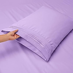 KAYLEN HOME 1800 TC Deep Pocket Full Size Sheets Set up to 16" - Hotel Luxury Extra Soft Brushed Microfiber 4 PC Bed Sheet Set, Lavender Mist