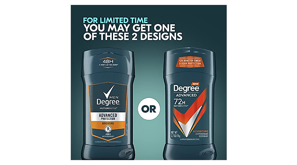 Degree Men Antiperspirant Deodorant Adventure Freshness and Odor ...