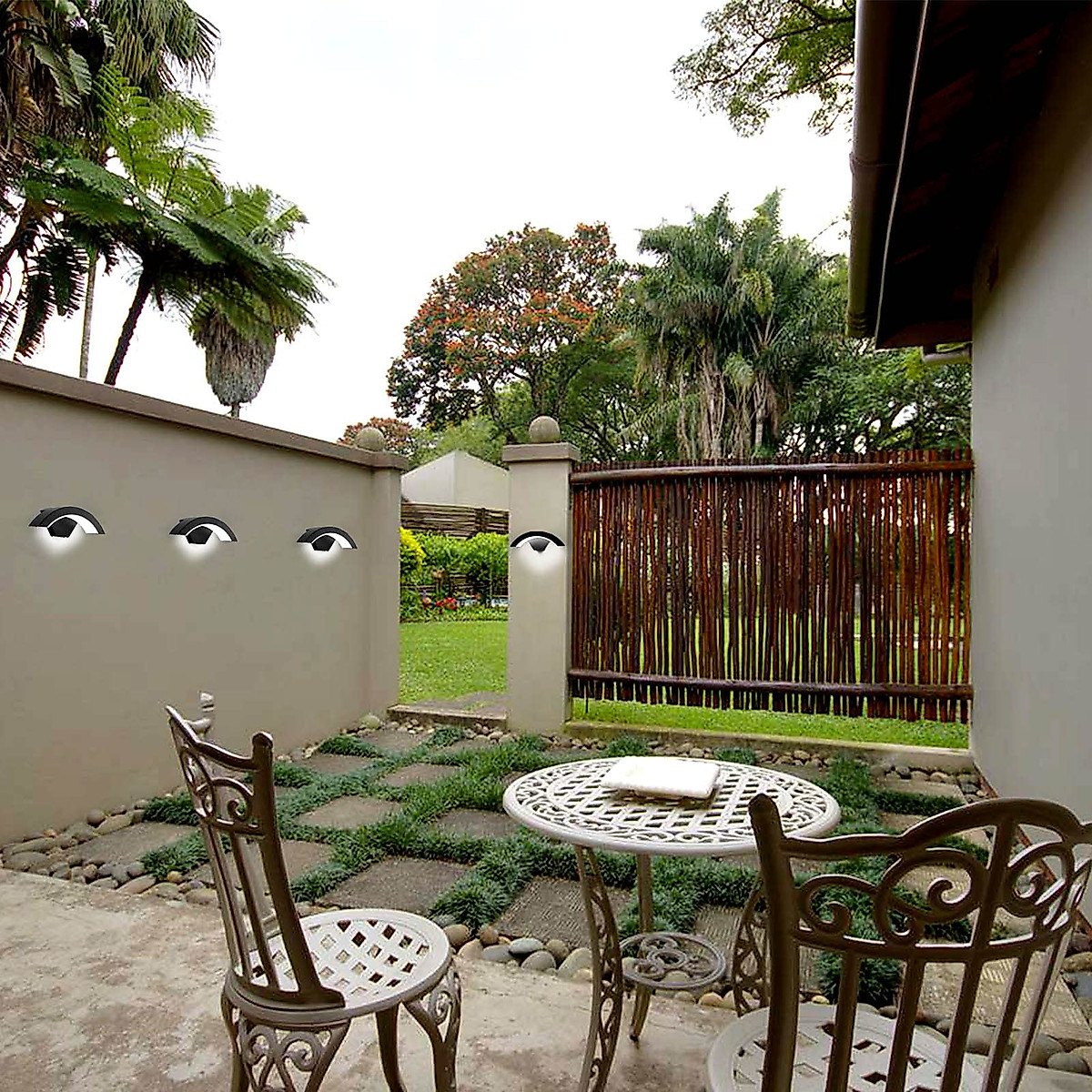 Phenas 18W LED Wall Light Exterior Waterproof LED Wall Sconce Light Outdoor LED Wall Lamp Black for Porch Patio Garden Villa Courtyard Backyard Terrace, Cold White