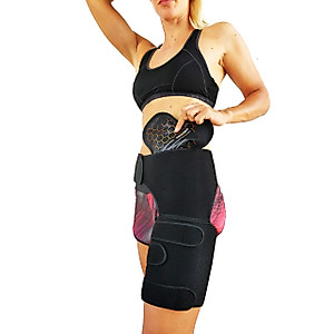 Copper Compression Hip Brace - Groin Wrap for Pain Relief Thigh Compression Sleeve - Support for Hip Flexor Arthritis for Pulled Muscles-Sciatica Nerve Brace Injury for Men and Women (Right Leg)