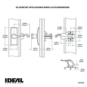 Ideal Security GL Lever Handle Set for Storm Doors and Screen Doors, Oil Rubbed Bronze