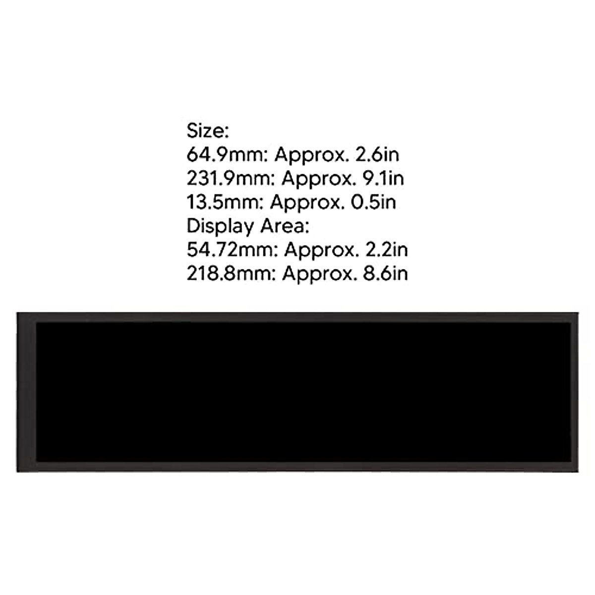 GOWENIC 8.8 Inch Touch Screen Monitor, 480x1920 High Resolution IPS Screen, Portable LCD HD Sub Screen Computer Monitor Panel for RasPi for Windows HDR