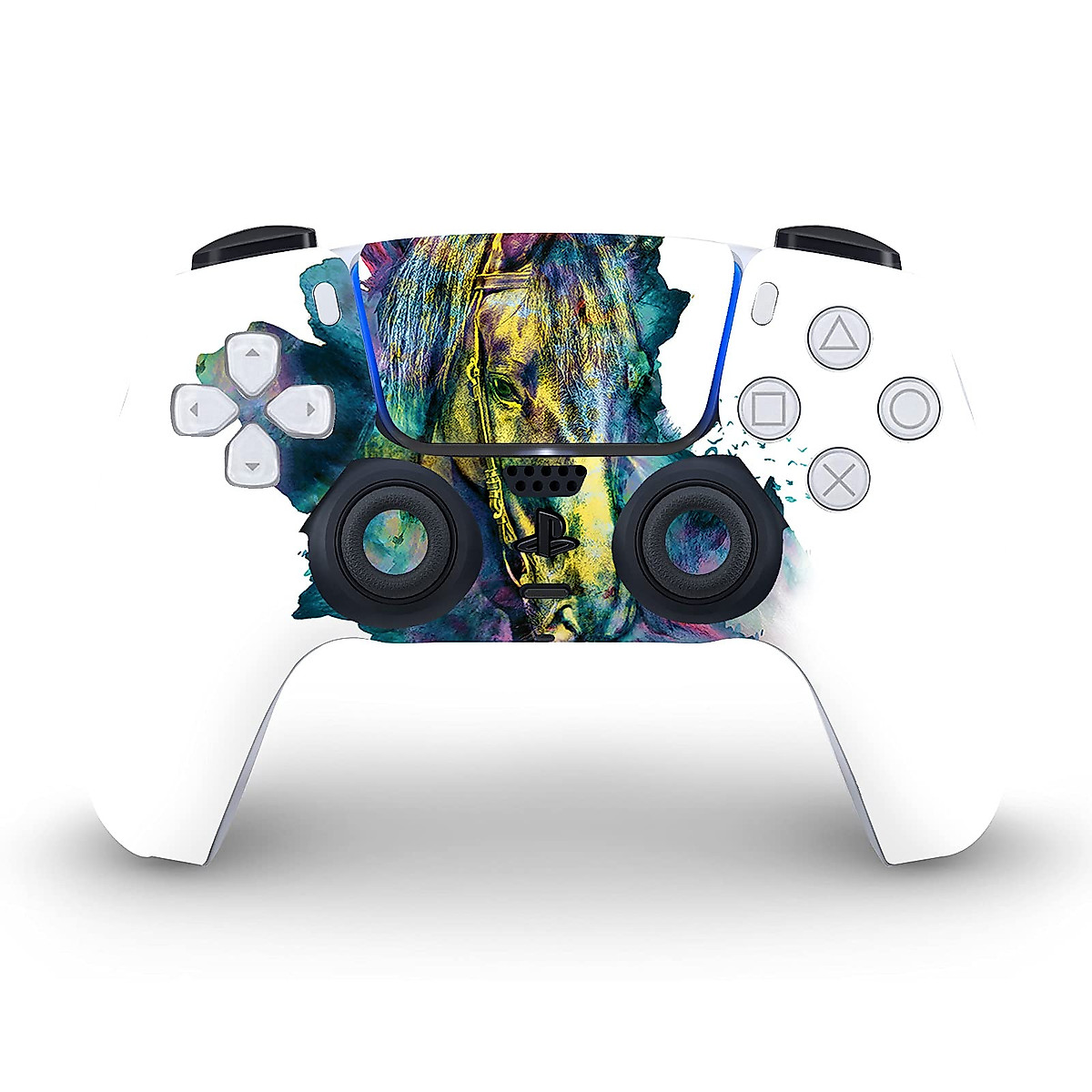 Head Case Designs Officially Licensed Riza Peker Horse Art Mix Vinyl Faceplate Sticker Gaming Skin Case Cover Compatible with Sony Playstation 5 PS5 Disc Edition Console & DualSense Controller