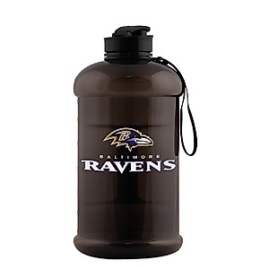 FOCO Baltimore Ravens NFL Large Team Color Clear Sports Bottle