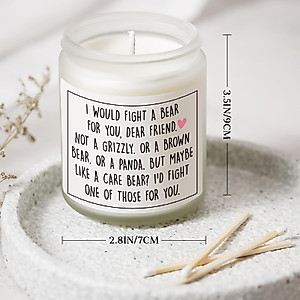 PETALSUN Friend Gifts for Women, Friend Birthday Gifts for Women Friendship - Handmade Lavender Natural Soy Wax Candle (7oz)- Christmas Gifts for Friends, Friendship Gifts for Women Friends