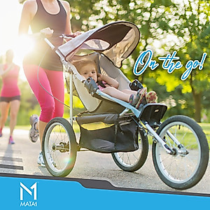 2 Inner Tube Tire Replacements 16" x 1.5/1.75/1.95/2.125 for Jogging Stroller - Compatible w/All Brands: BoB Revolution Flex/Pro/SE/SU, Graco, Go Jogging, Thule Urban Glide & More by Mata1-USA