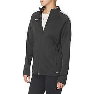 PUMA womens TeamLIGA Training Jacket, Puma Black-puma White, Large US