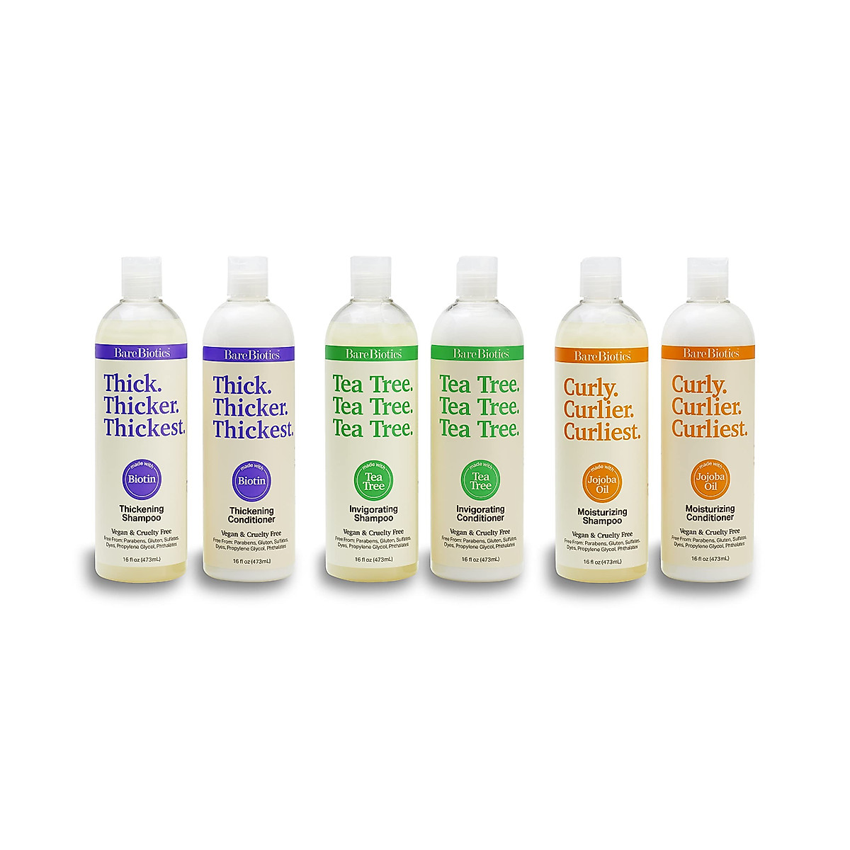 BARE BIOTICS Scalp Refreshing and Invigorating Tea Tree Hair Shampoo, 16 fl. Ounces