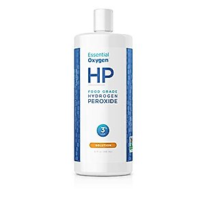 Essential Oxygen Food Grade Hydrogen Peroxide 3%, Natural Cleaner, Refill, 32 Fl Oz