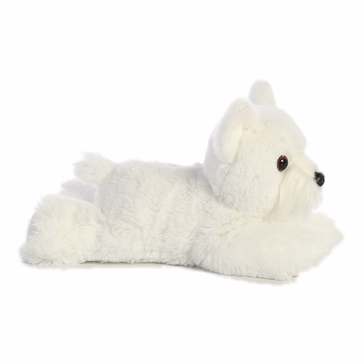 Aurora® Adorable Mini Flopsie™ Windsor Westie™ Stuffed Animal - Playful Ease - Timeless Companions - White 8 Inches